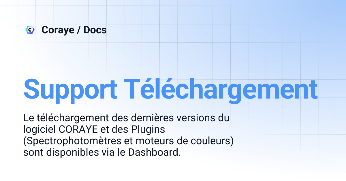 Support Téléchargement | Coraye / Docs