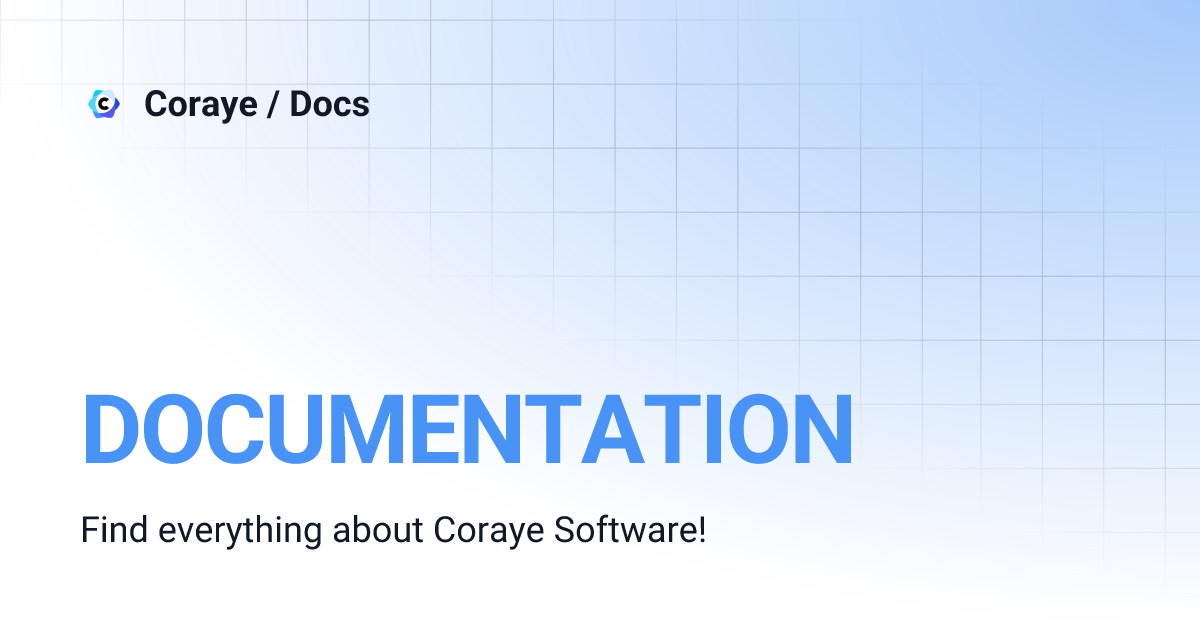 DOCUMENTATION | Coraye / Docs