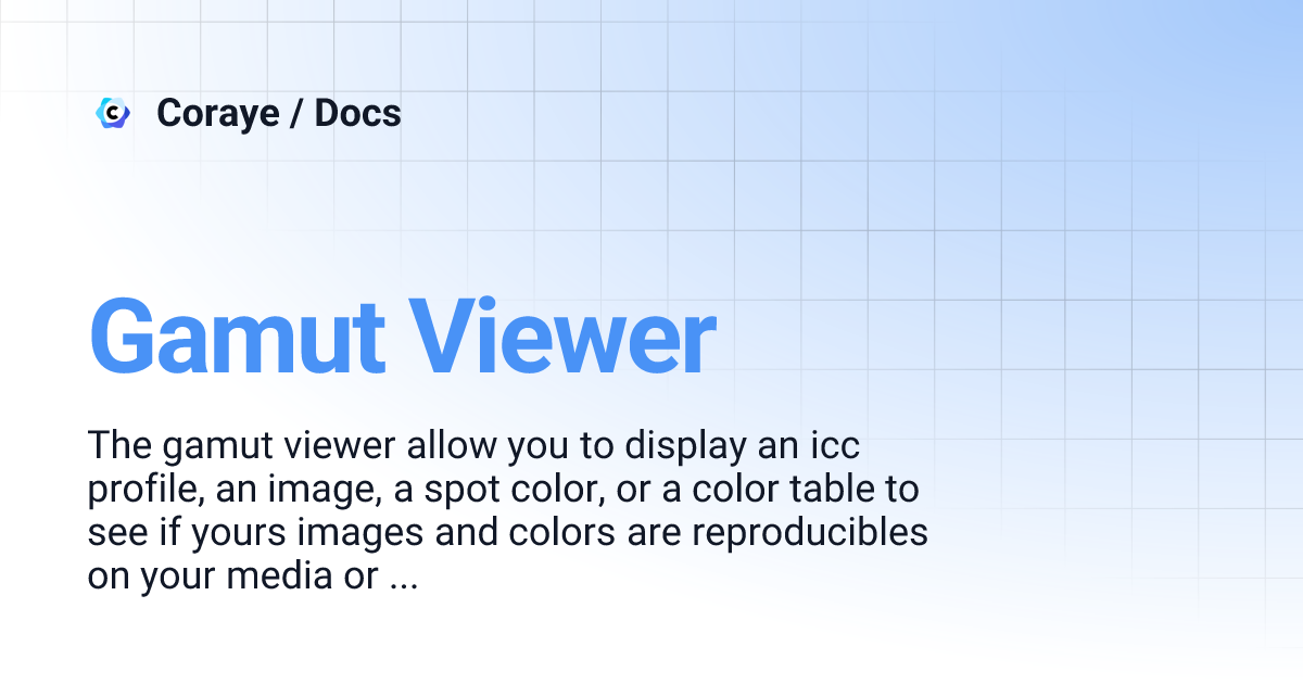 Gamut Viewer | Coraye / Docs