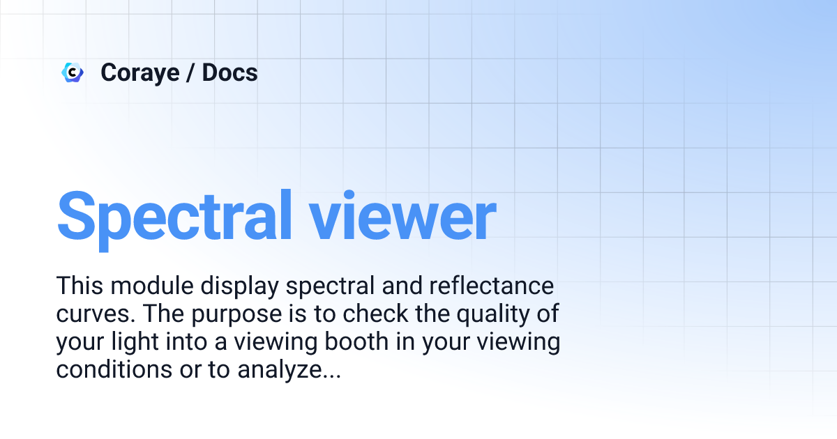 Spectral viewer | Coraye / Docs