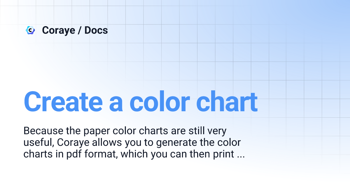 Create a color chart | Coraye / Docs